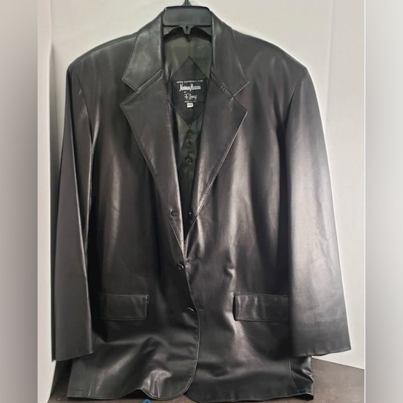 Neiman Marcus | Jackets & Coats | Neiman Marcus Black Leather Jacket ...